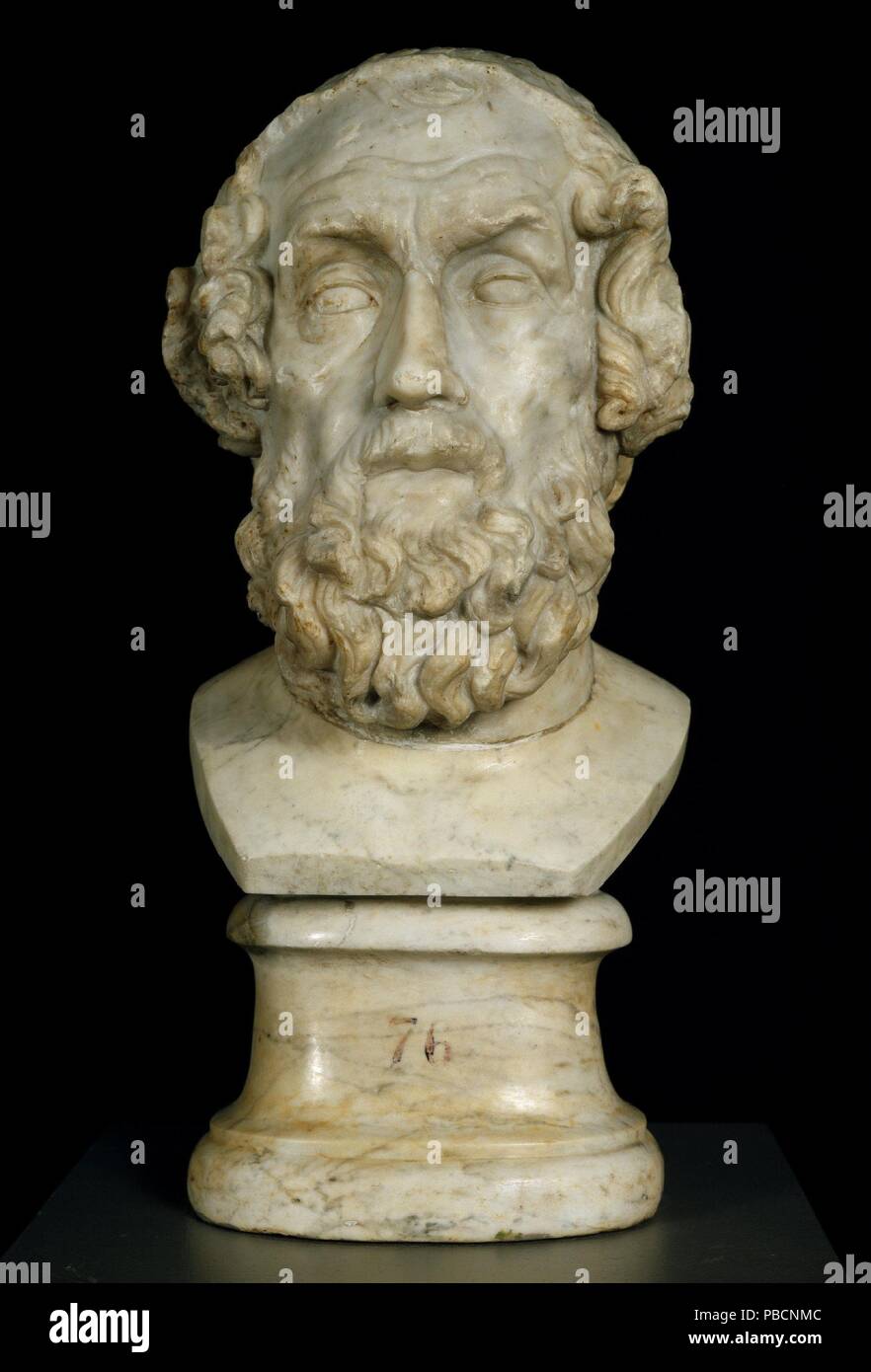 Marble portrait bust of homer hi-res stock photography and images - Alamy
