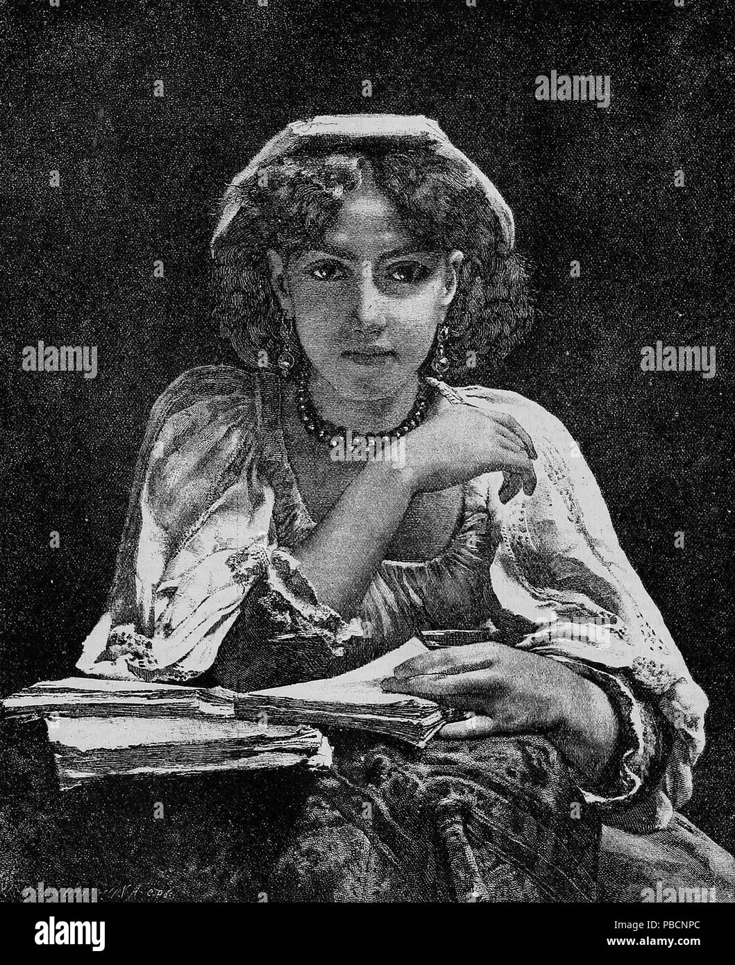 With young woman Black and White Stock Photos & Images - Alamy