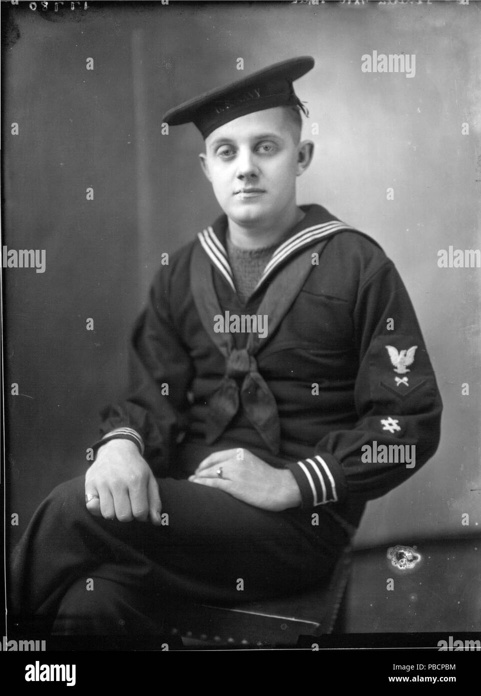 1219 Portrait photograph of George Shirkey in Navy uniform 1918 ...