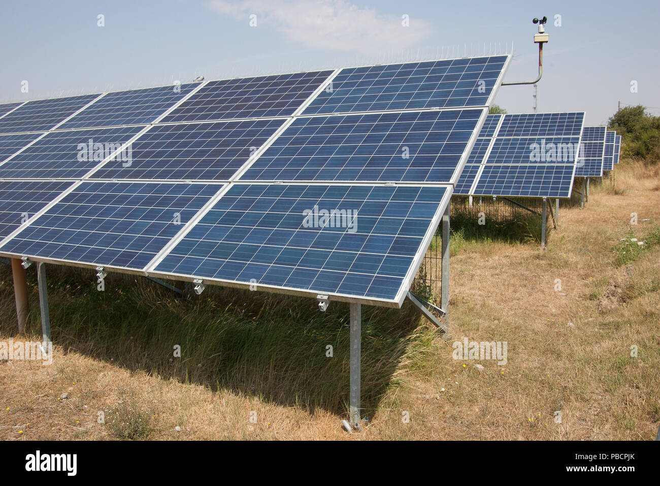 solar panel electricity supply Stock Photo - Alamy