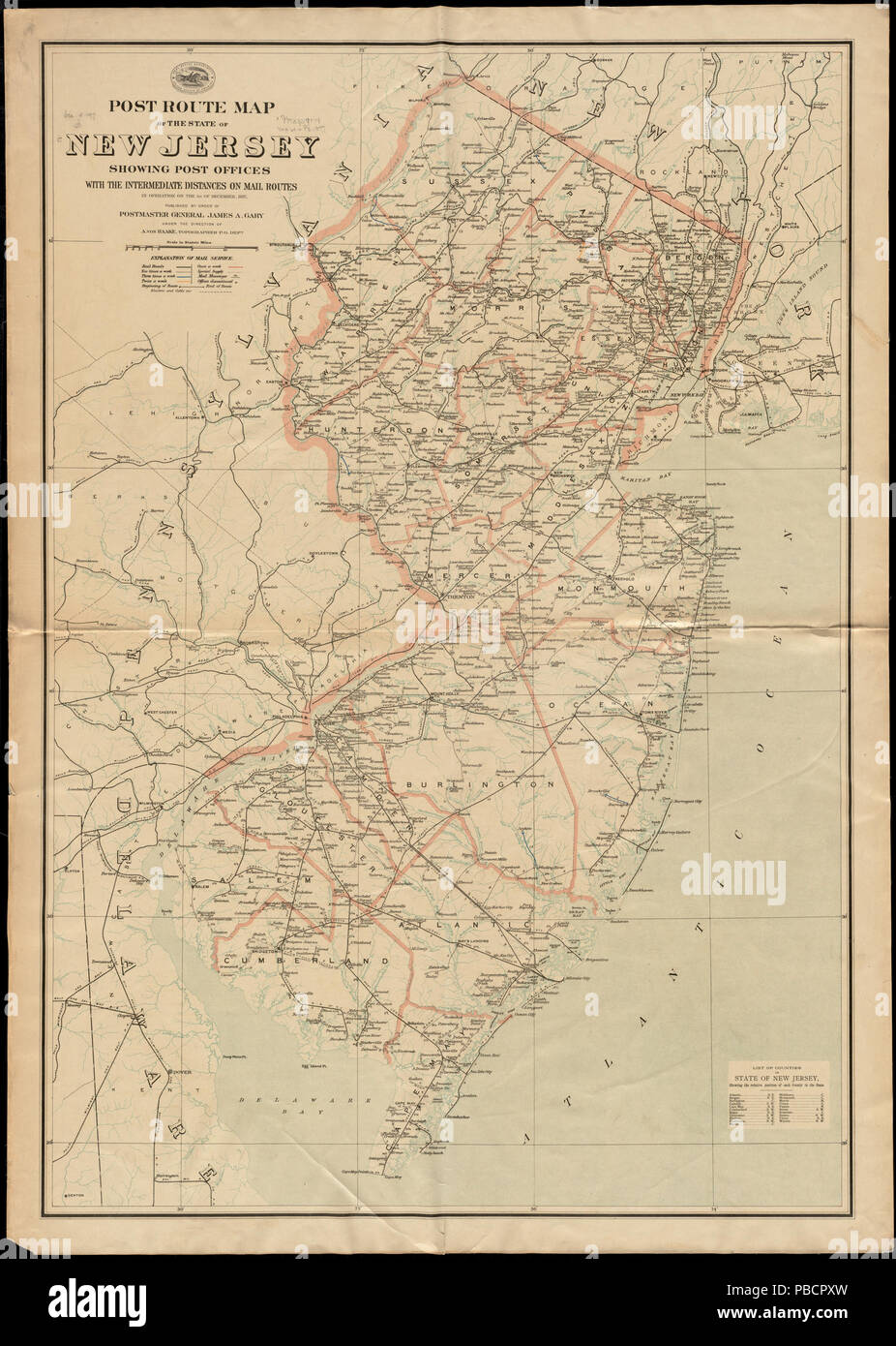 Mail route map hi-res stock photography and images - Alamy