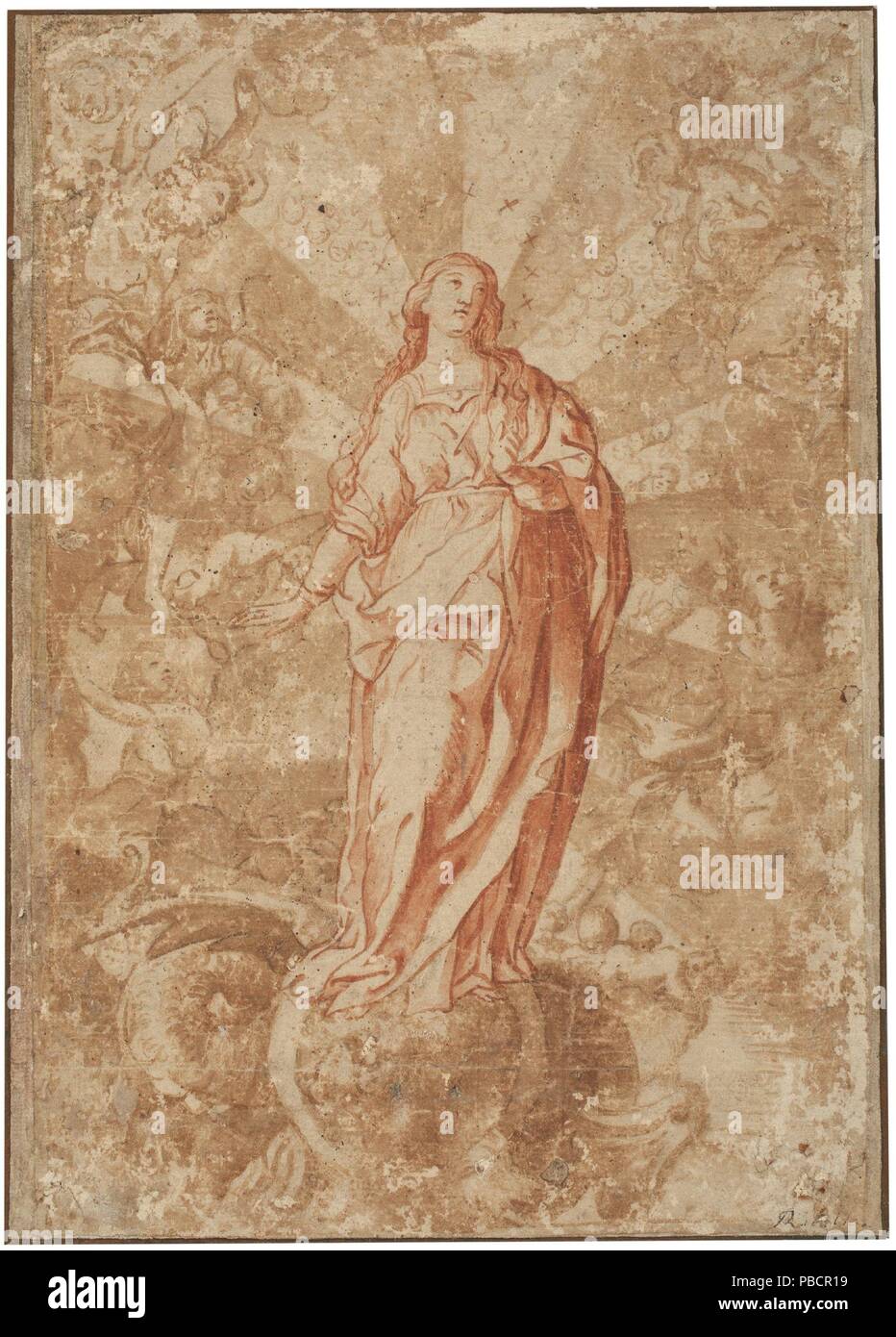 Francisco Ribalta / 'The Immaculate Conception'. XVII century. Grey ...
