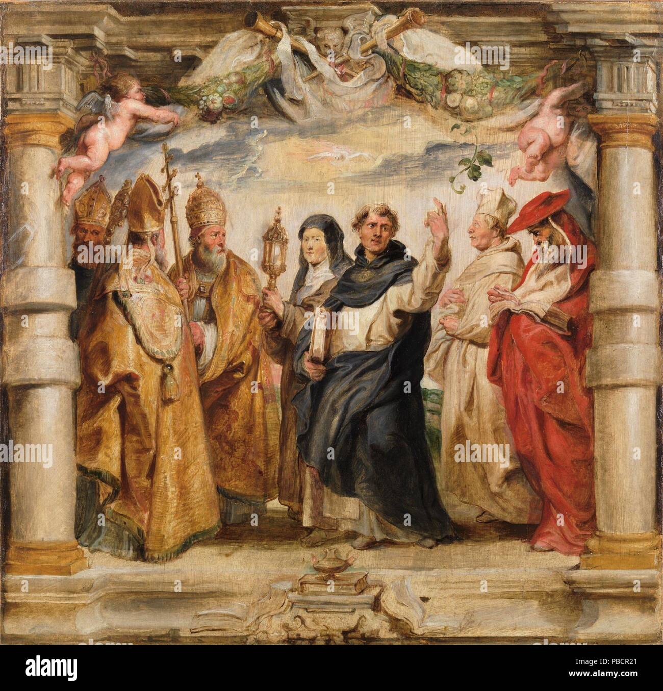 Pieter Paul Rubens / 'The Defenders of the Eucharist'. Ca. 1625. Oil on panel. Museum: Museo del ...