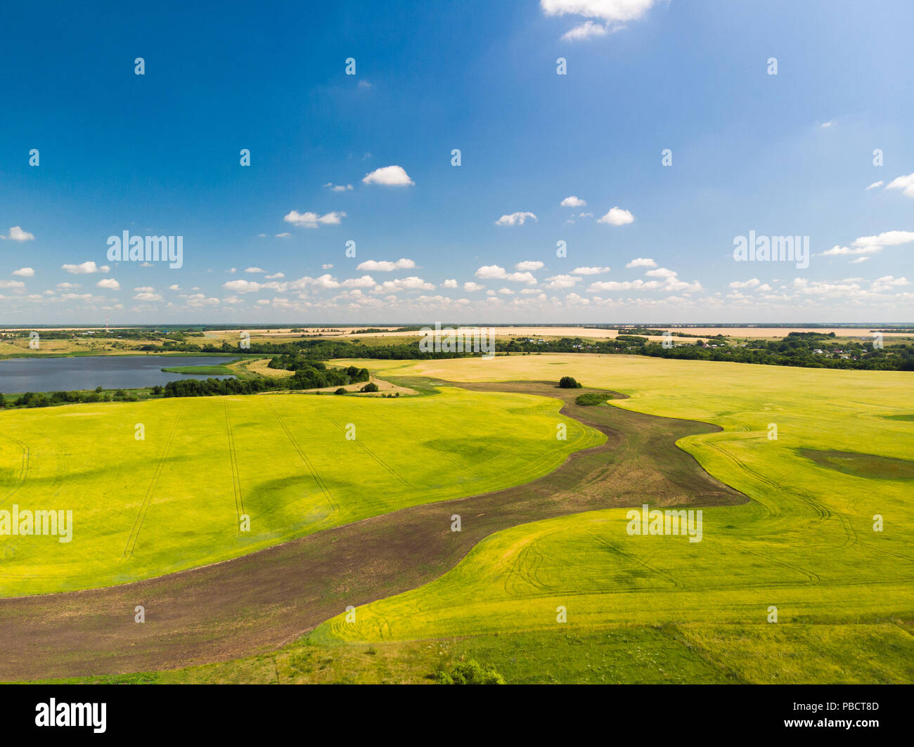 Nature of central part of Russia. cereal fields Stock Photo - Alamy