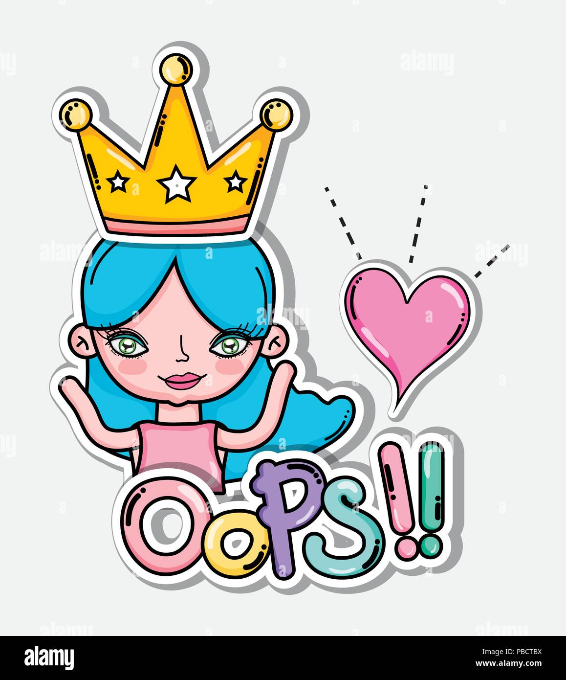 Oops cute card with cartoons Stock Vector Image & Art - Alamy