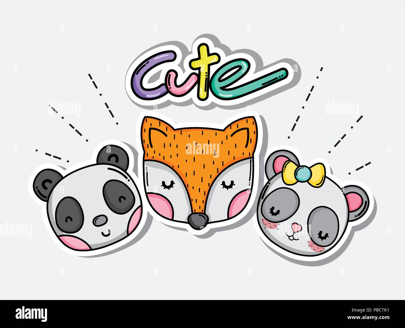 Love you and hello cards with cute cartoon hi-res stock photography and ...