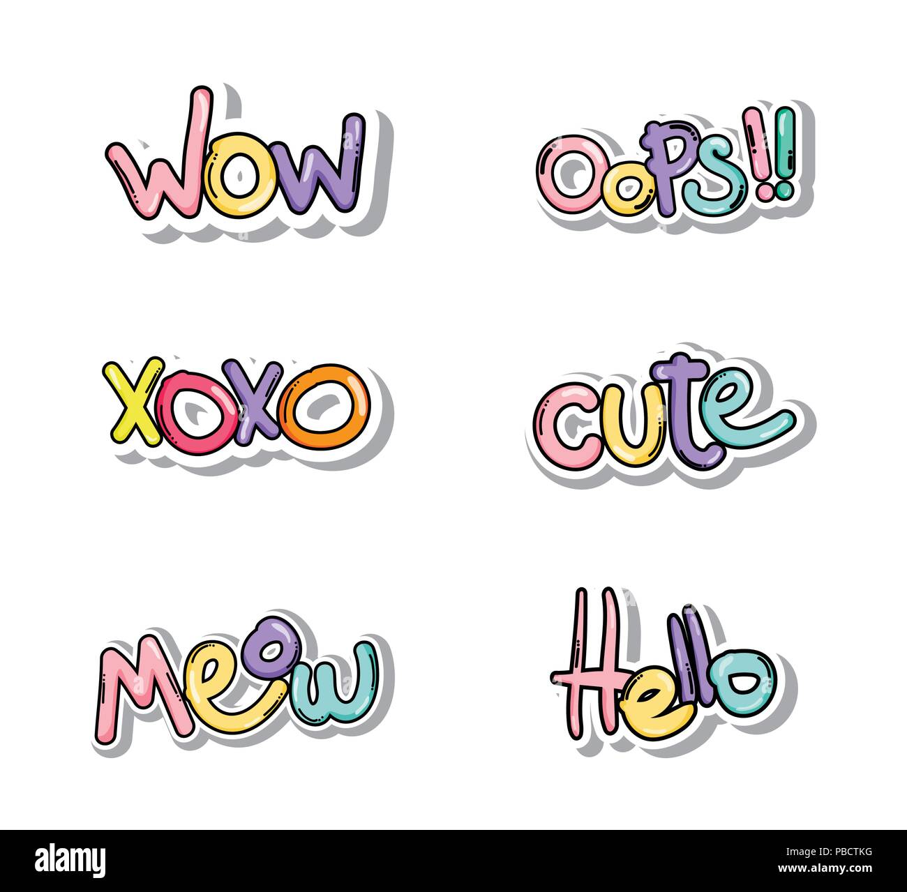 Cute messages cartoons Stock Vector Image & Art - Alamy