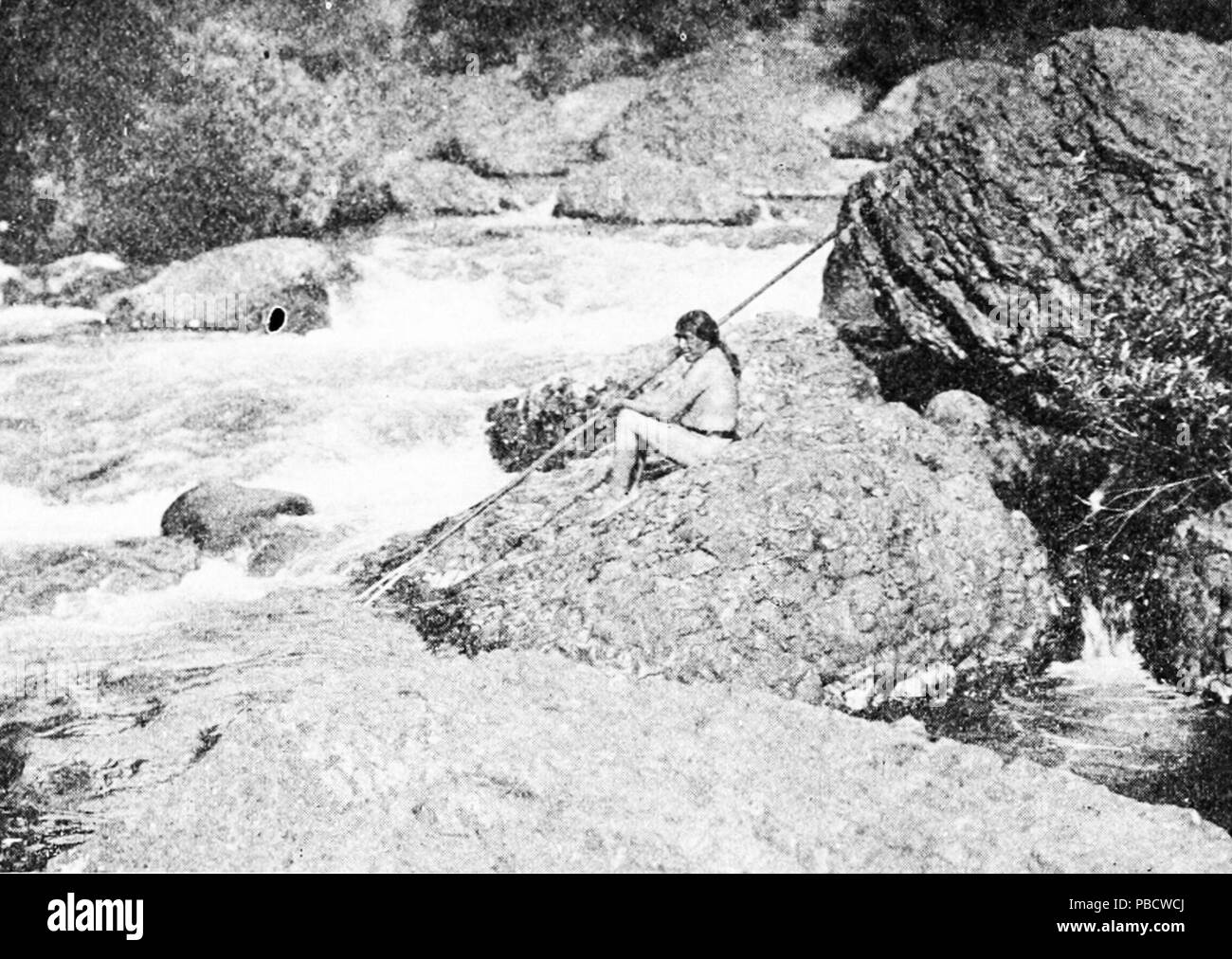 Fishing watching Black and White Stock Photos & Images - Alamy