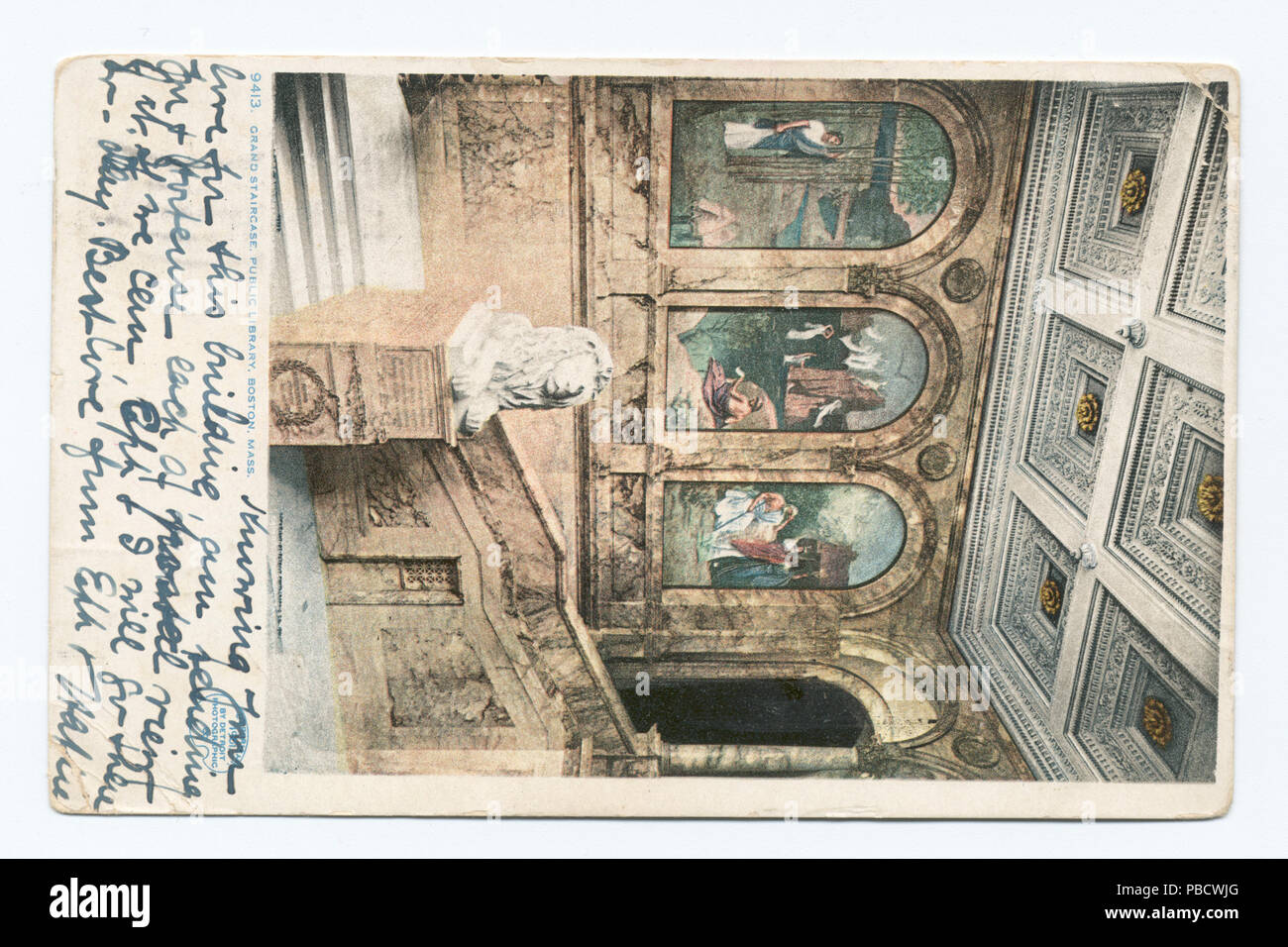 Boston public library staircase hi-res stock photography and images - Alamy