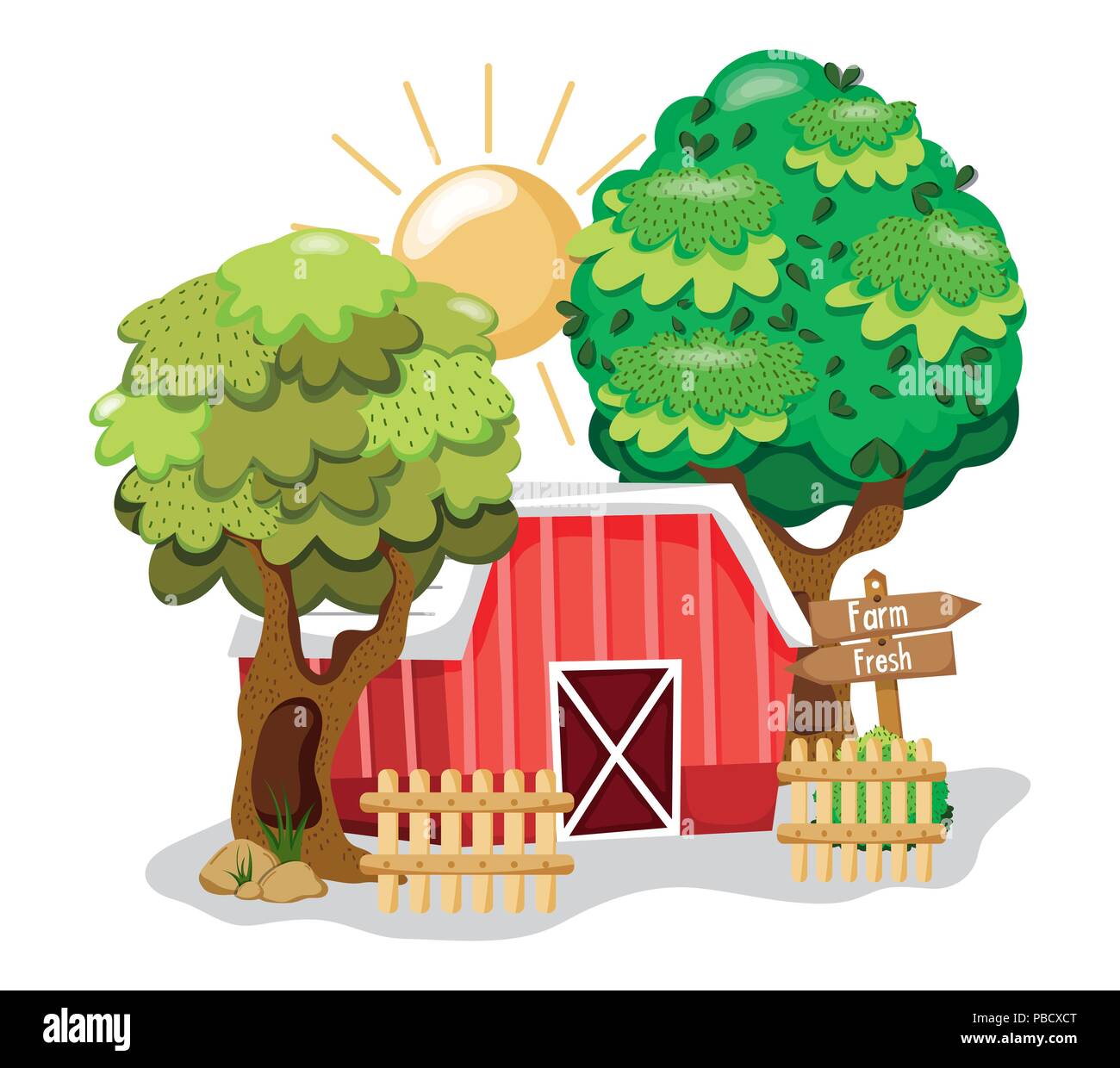 Beautiful farm building Stock Vector Image & Art - Alamy