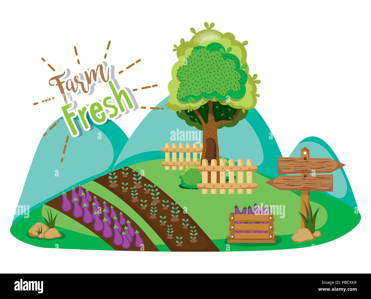 Farm fresh cartoon Stock Vector Image & Art - Alamy