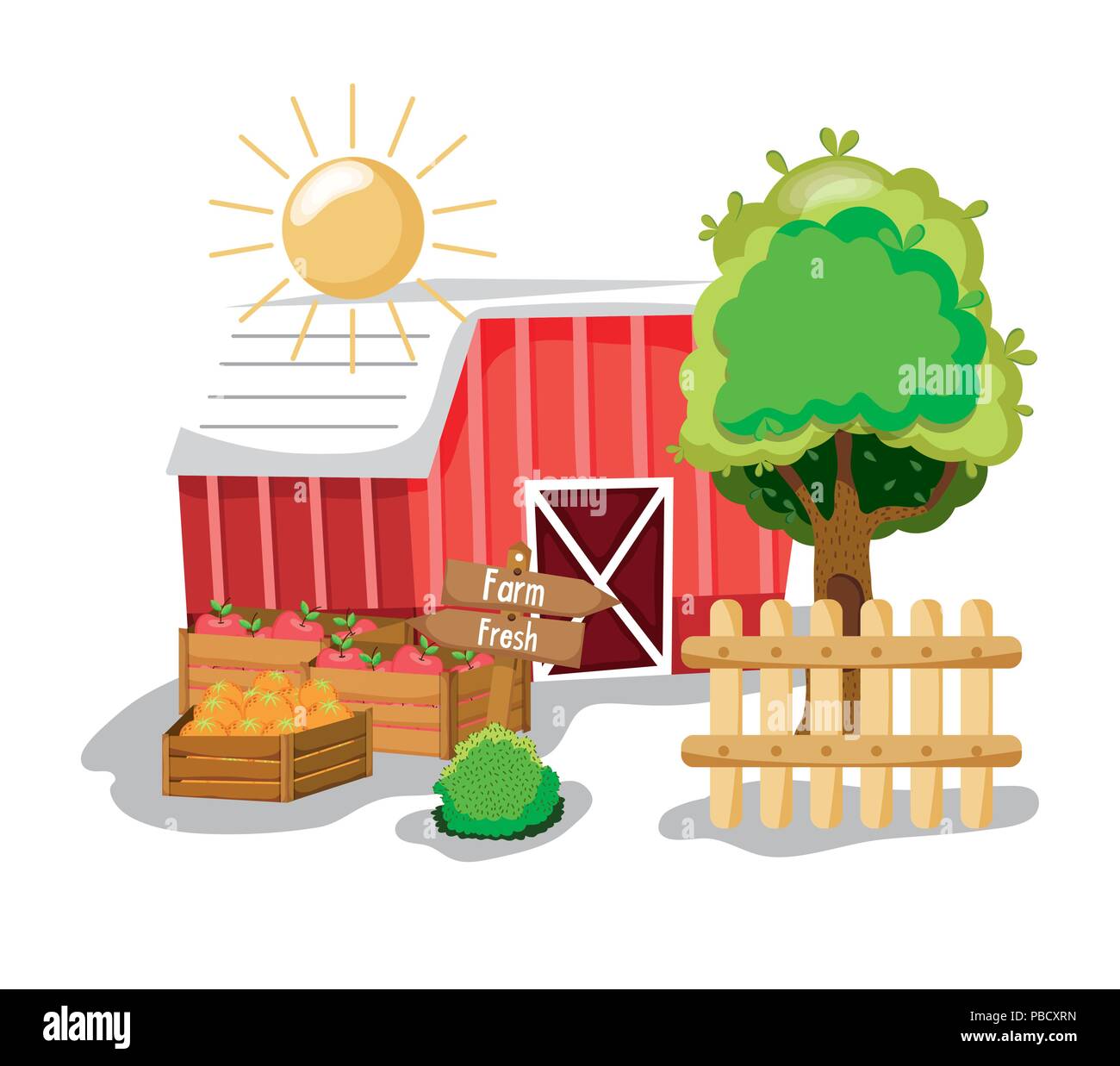 Beautiful farm building Stock Vector Image & Art - Alamy