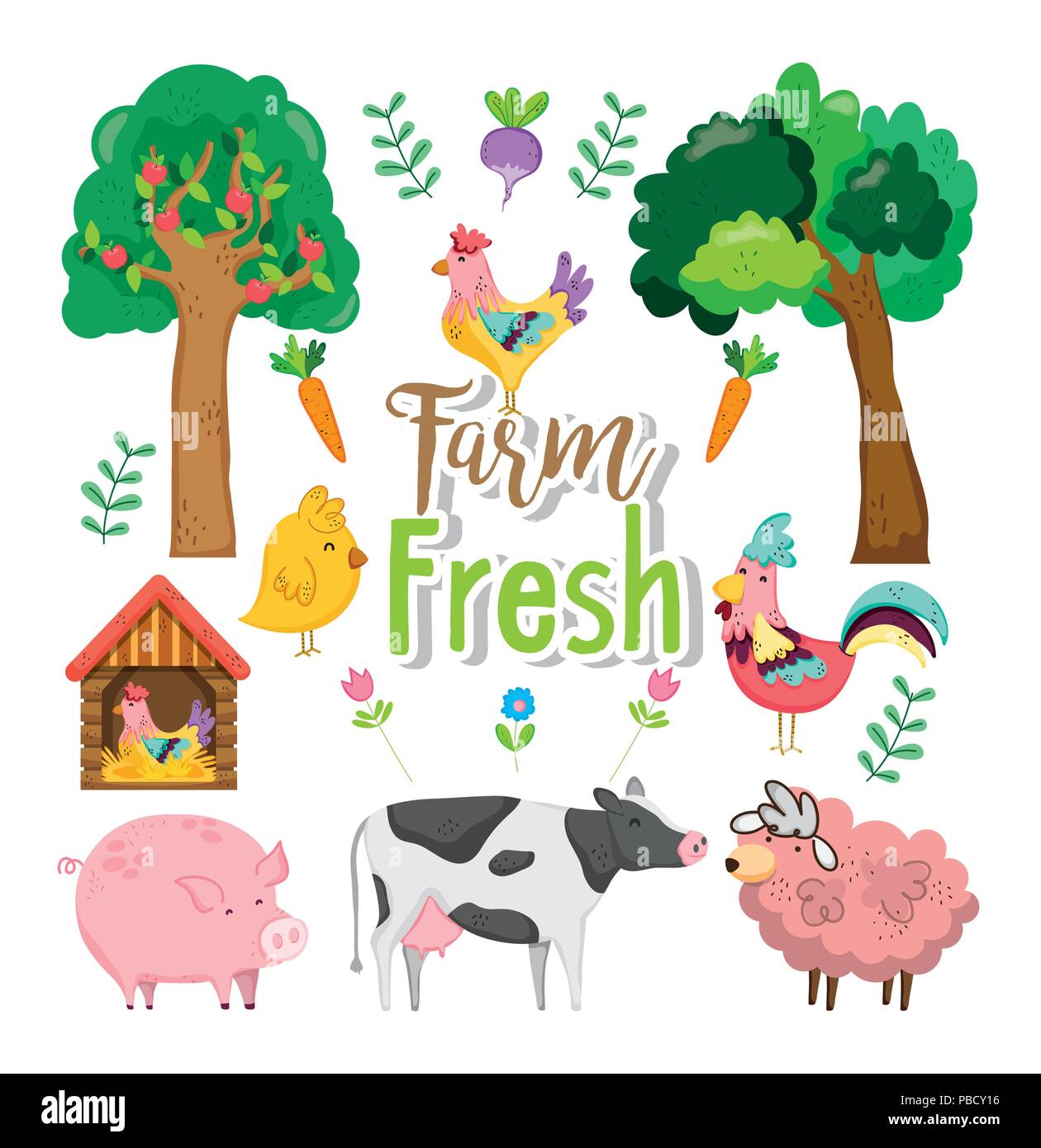 Farm fresh concept Stock Vector Image & Art - Alamy