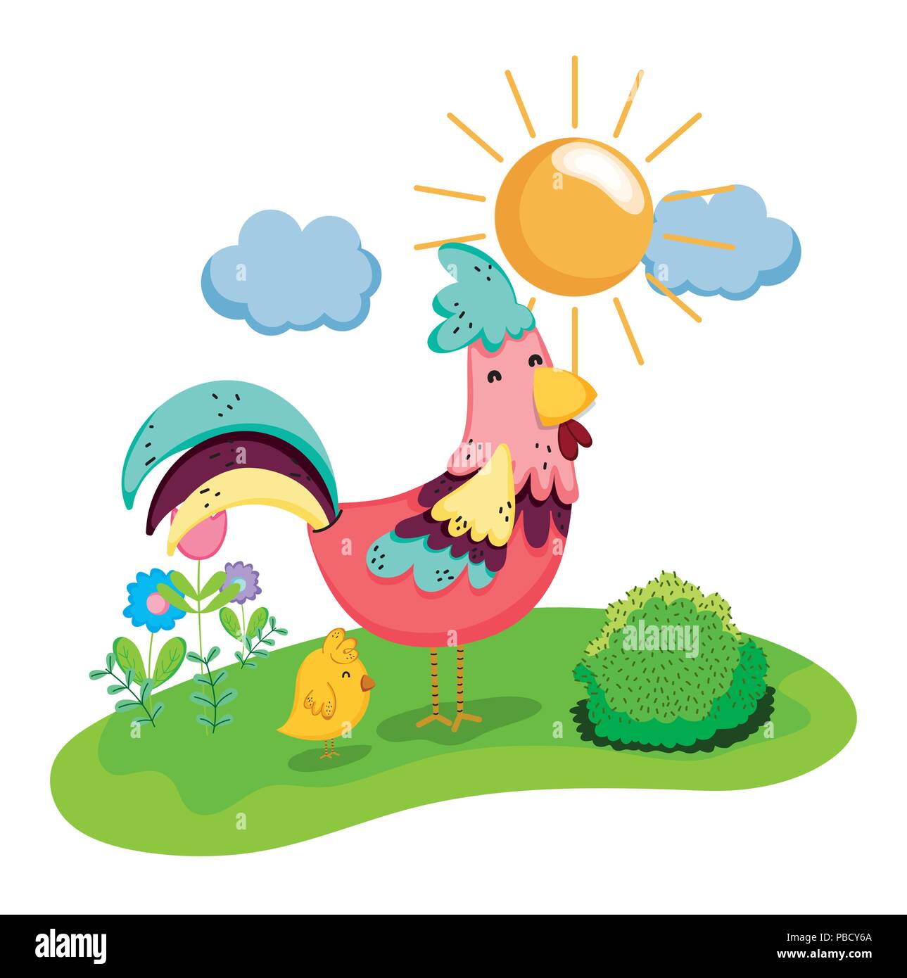 Local farm animals Stock Vector Images - Alamy