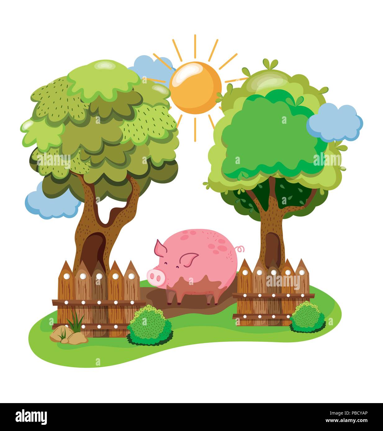 Local farm animals Stock Vector Images - Alamy