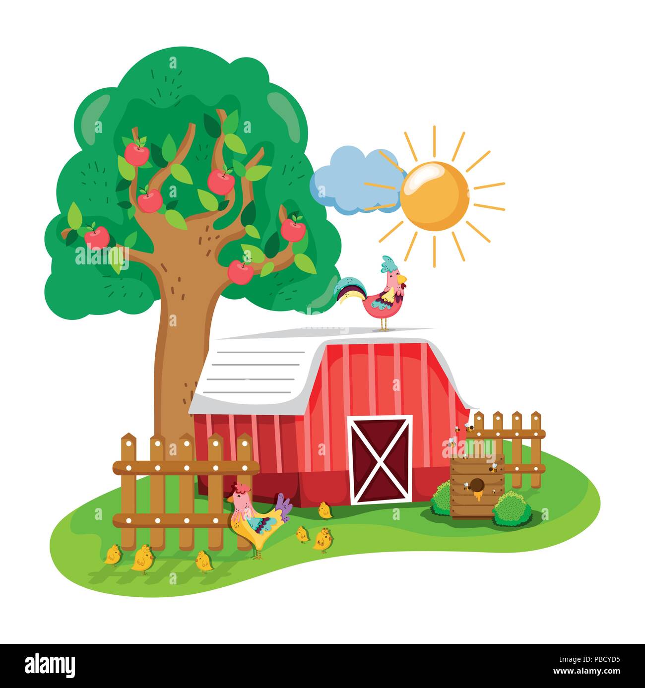 Farm Village Cartoon Stock Photos & Farm Village Cartoon Stock Images ...