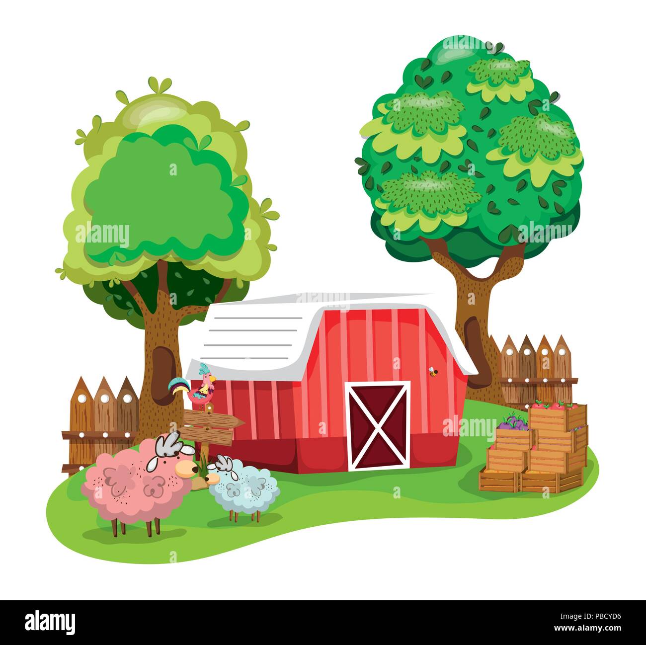 Cartoon Farm Produce High Resolution Stock Photography and Images - Alamy
