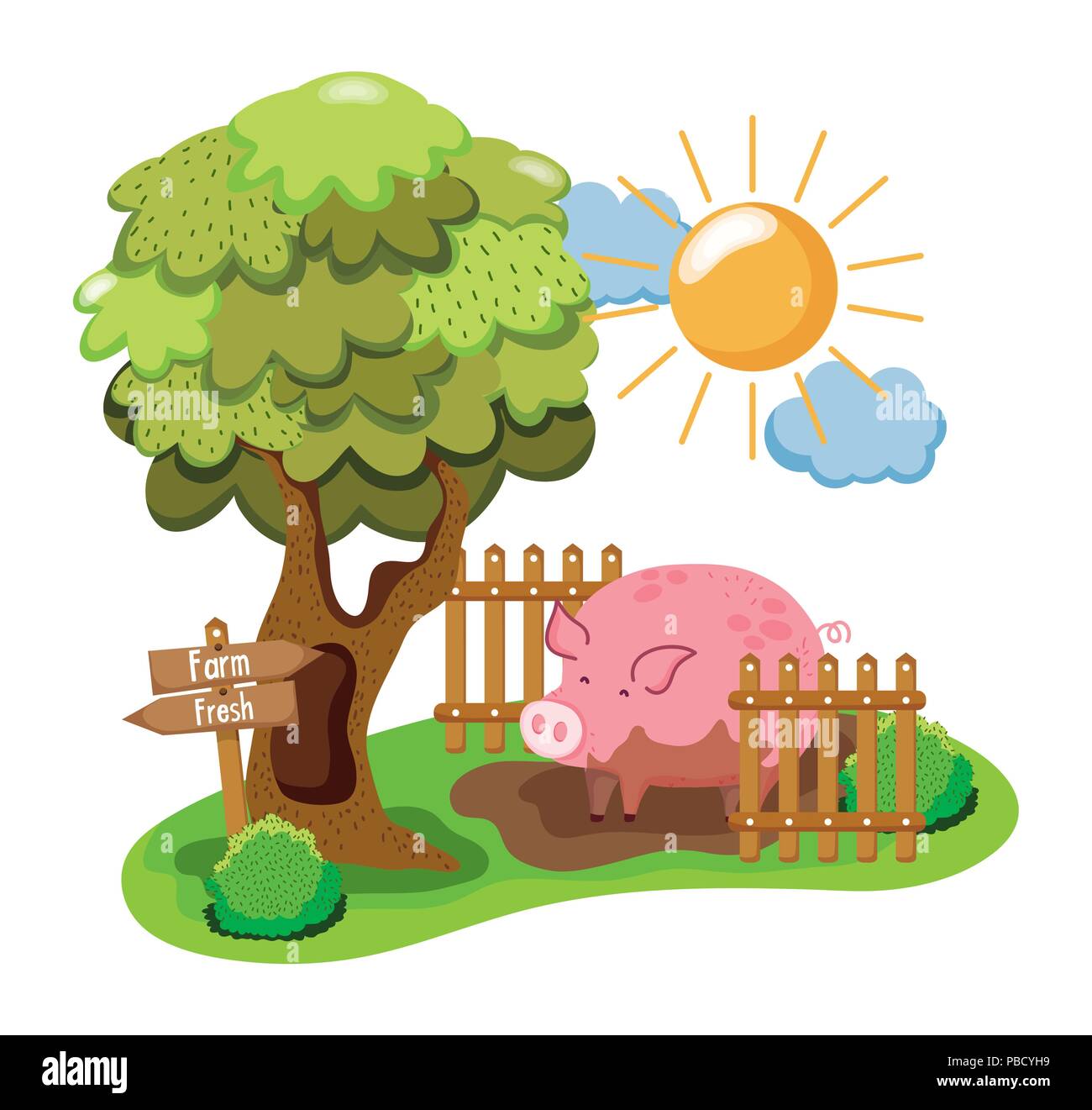 Farm and animals cartoons Stock Vector Image & Art - Alamy