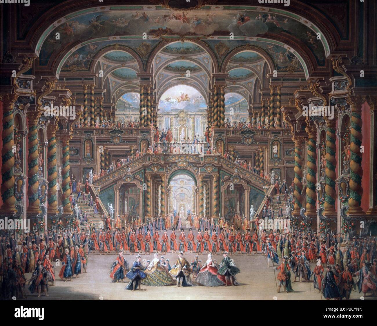 BATTAGLIOLI, FRANCESCO PINTOR ITALIANO . 1725 - 1790. " FIESTA EN UN ...