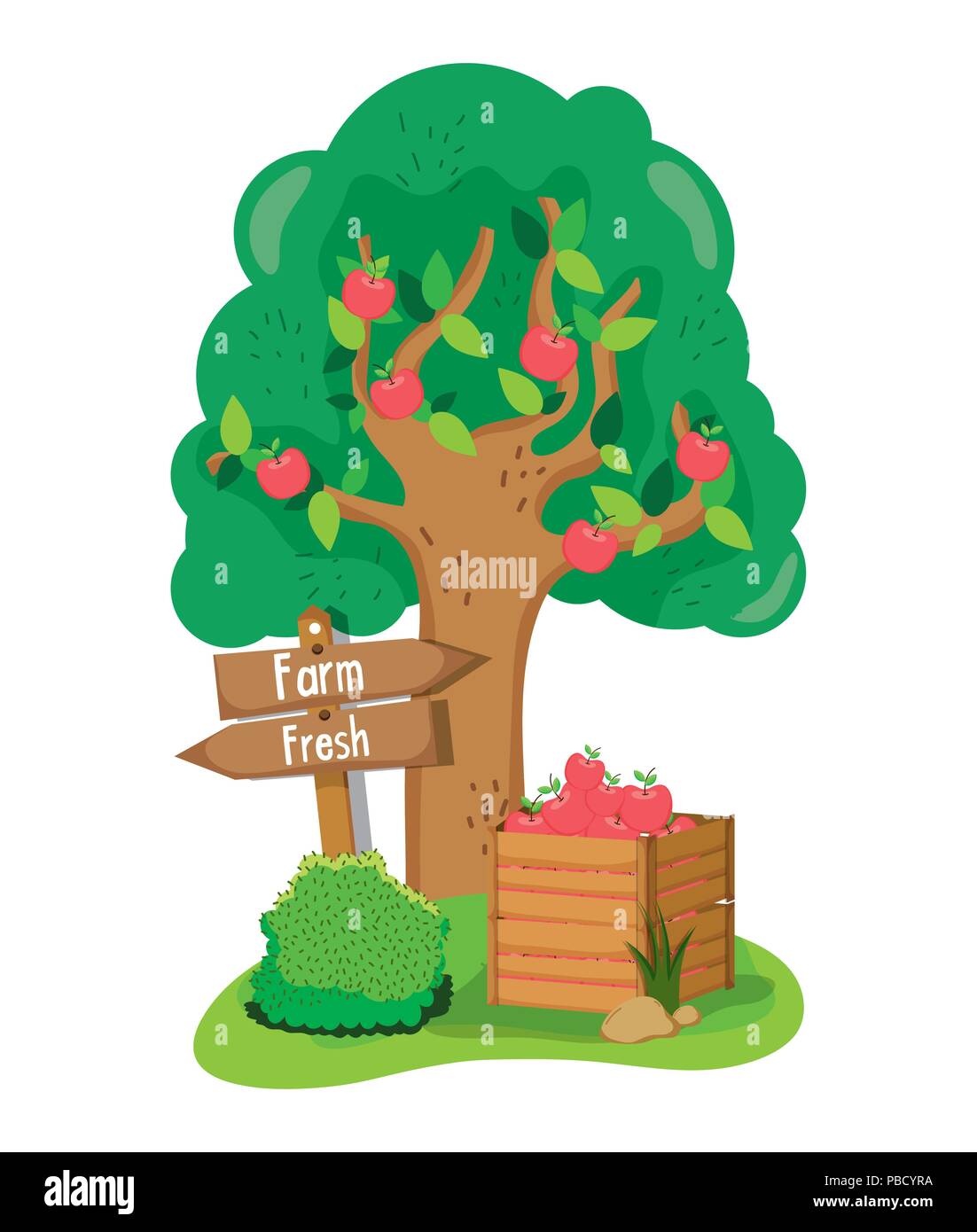 Beautiful tree fruits Stock Vector Image & Art - Alamy