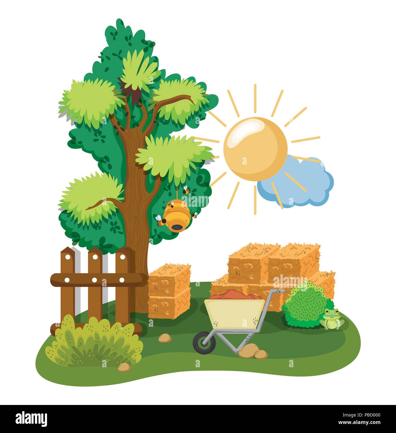 Beautiful farm cartoons Stock Vector Image & Art - Alamy
