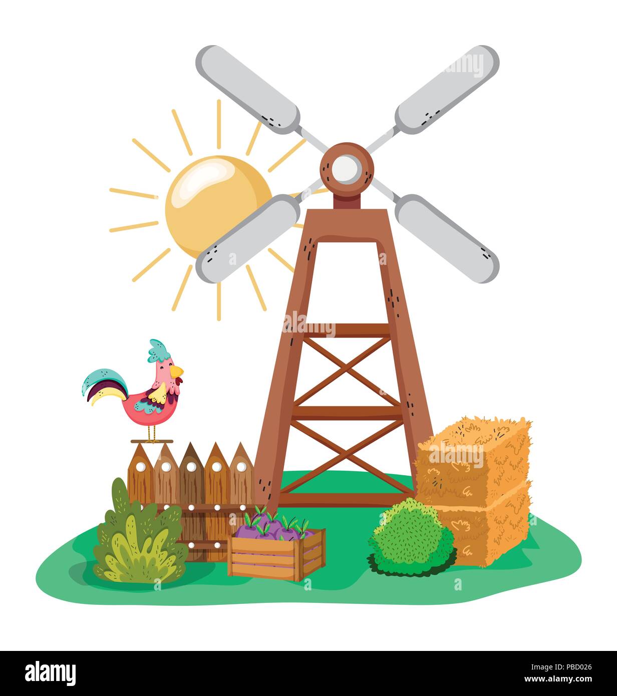 Beautiful farm cartoons Stock Vector Image & Art - Alamy