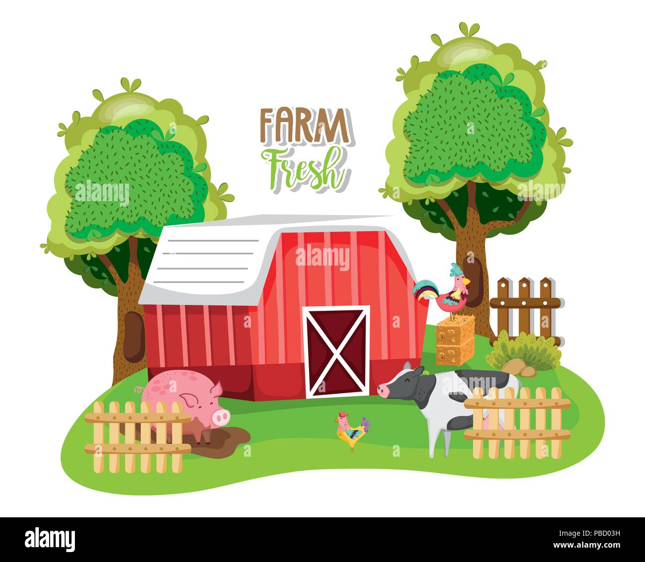 Farm fresh cartoons Stock Vector Image & Art - Alamy
