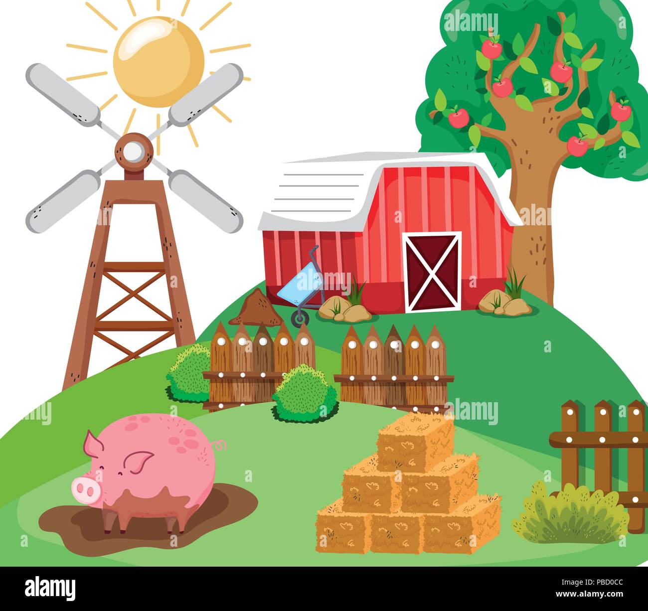 Beautiful produce market Stock Vector Images - Alamy
