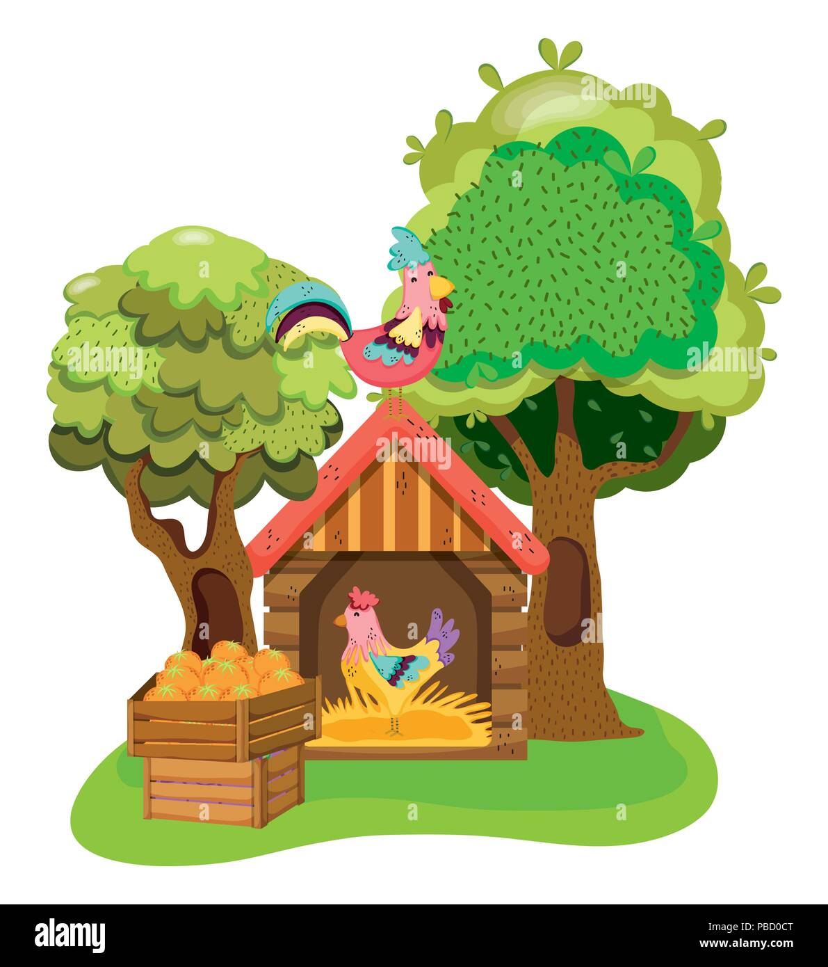 Beautiful farm cartoons Stock Vector Image & Art - Alamy