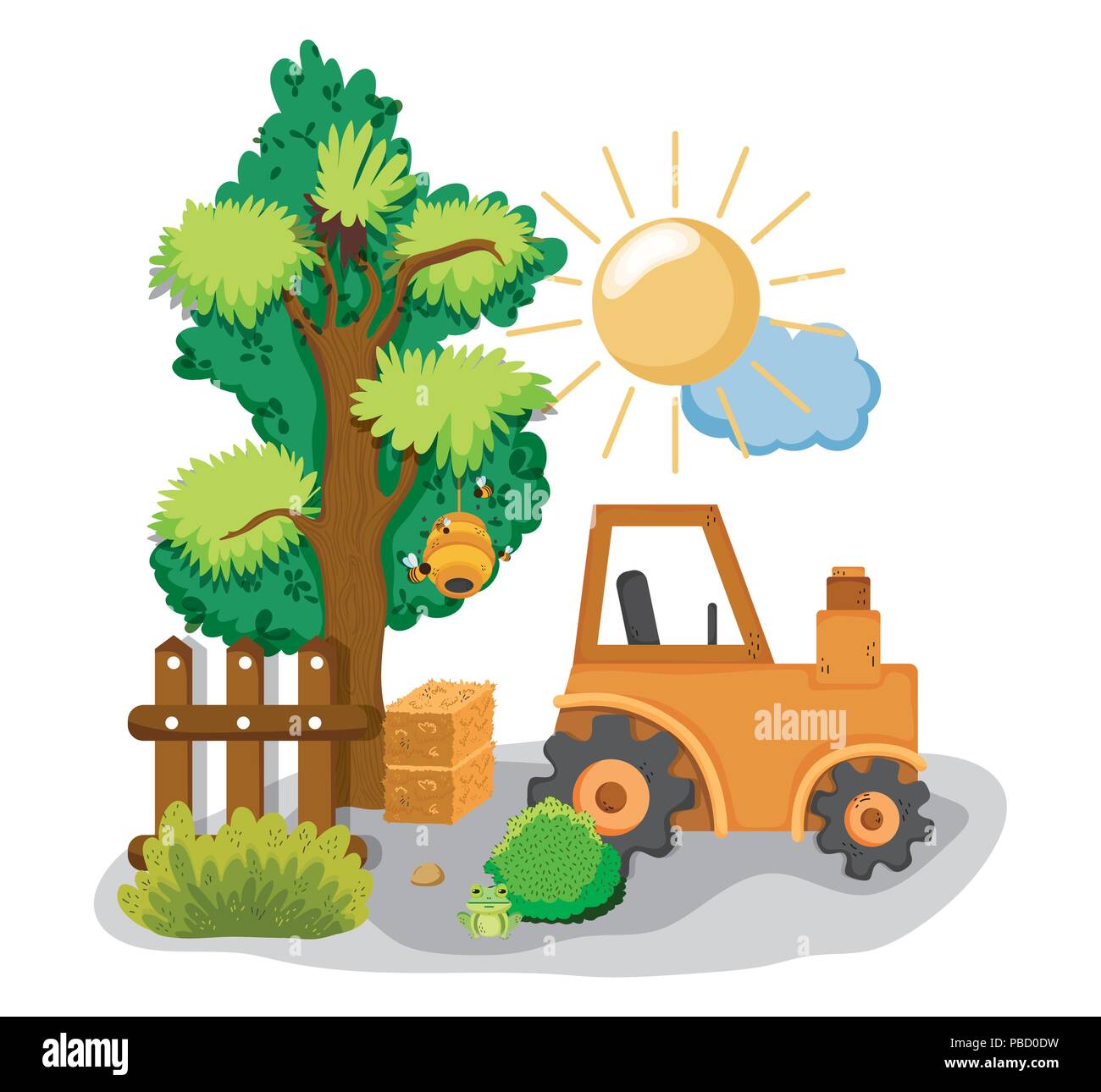 Beautiful farm cartoons Stock Vector Image & Art - Alamy