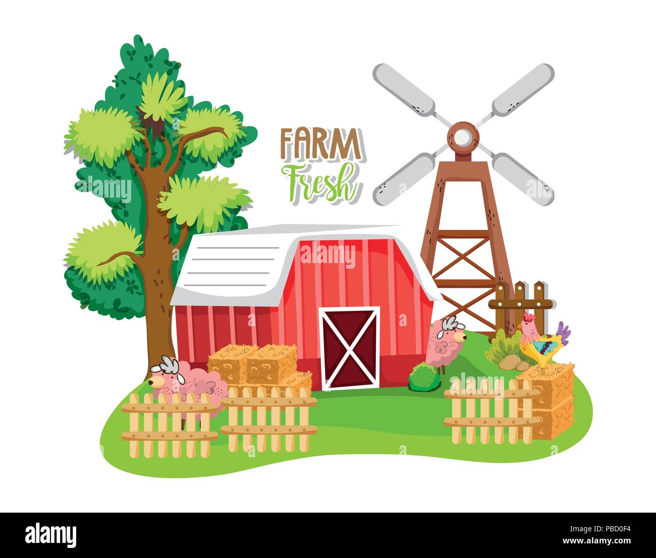Farm fresh cartoons Stock Vector Image & Art - Alamy