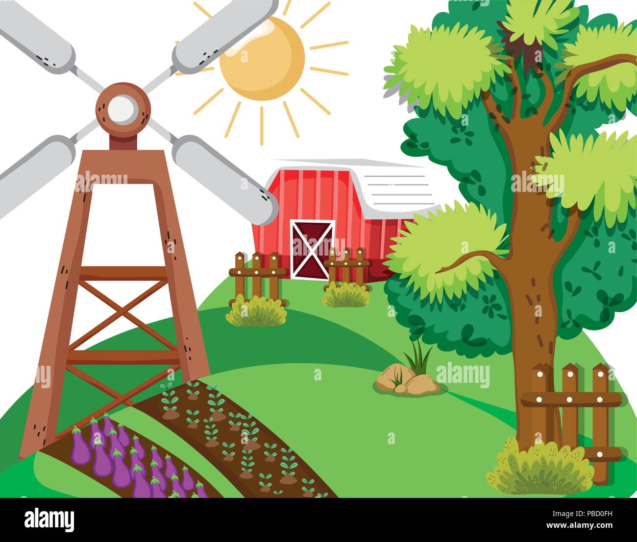 Beautiful farm cartoons Stock Vector Image & Art - Alamy