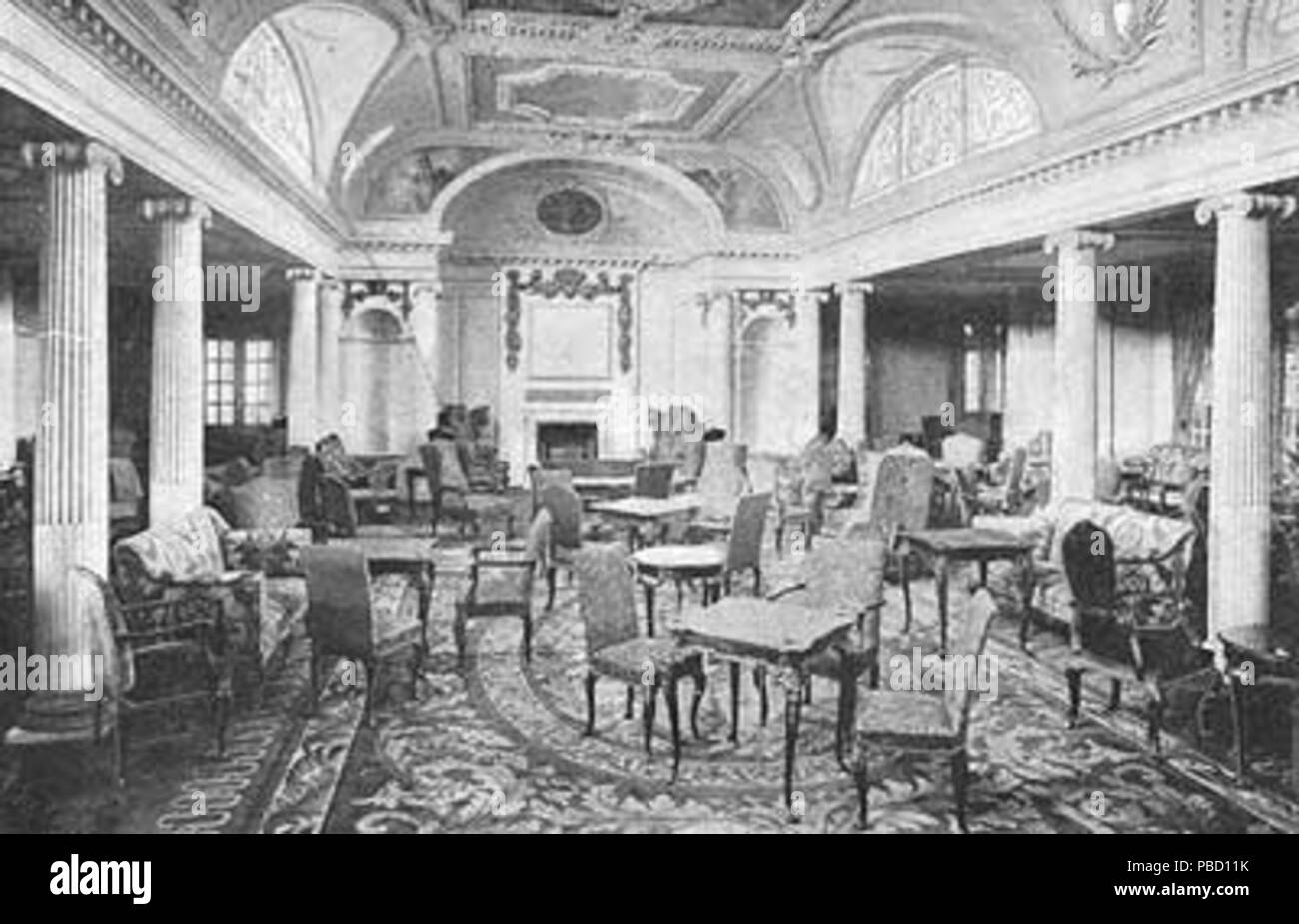 1263 RMS Aquitania First Class Lounge Stock Photo - Alamy