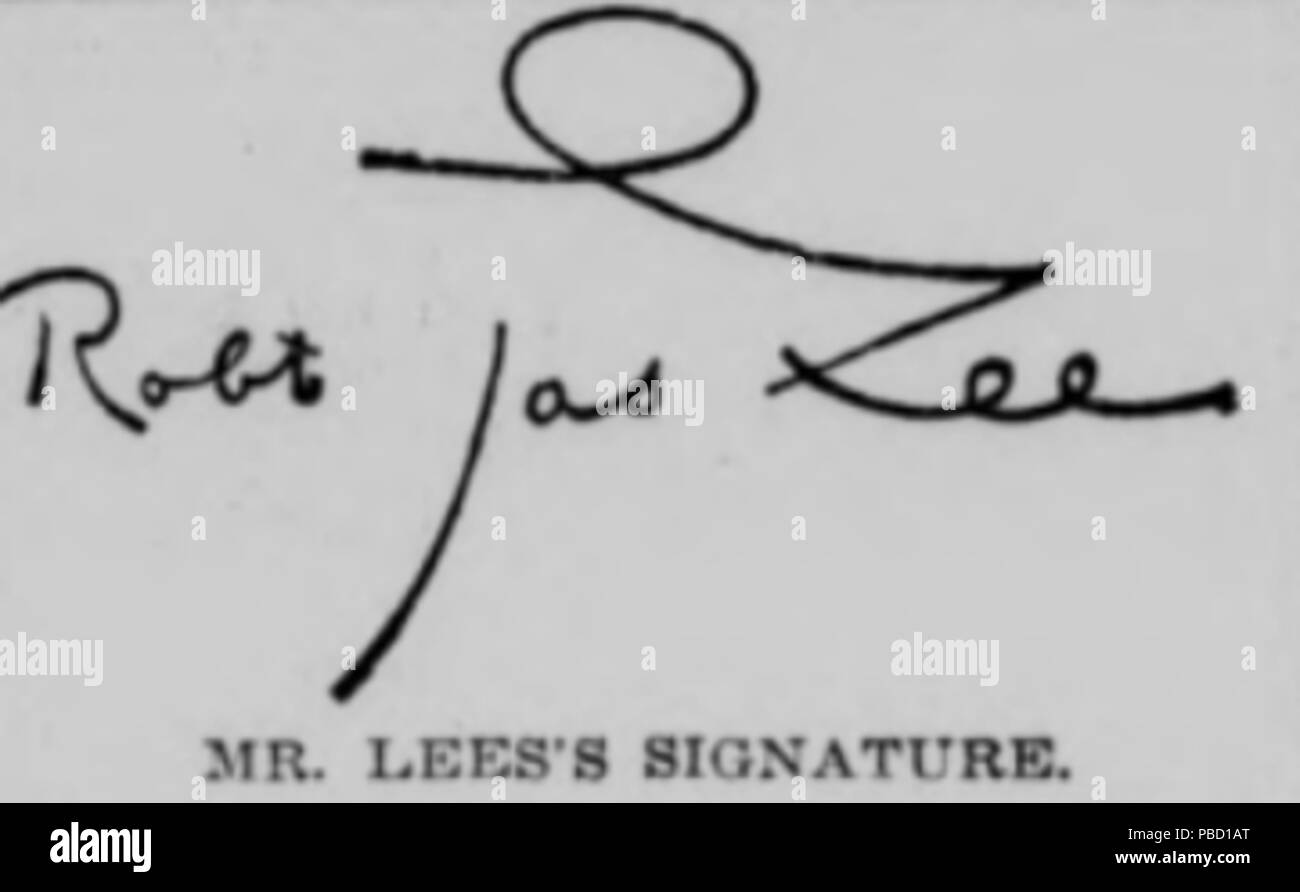 1265 Robert James Lees signature Stock Photo - Alamy