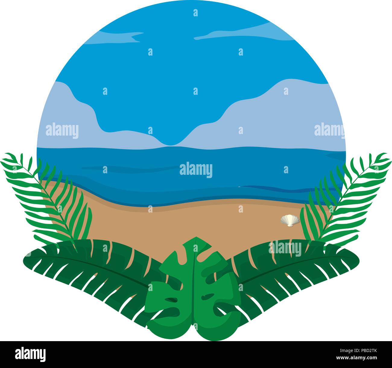 Tropical plants natural beach forest Stock Vector Images - Alamy