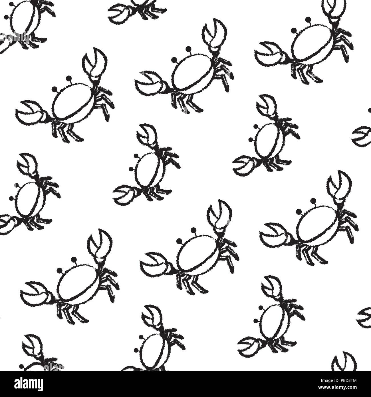 grunge nice crab tropical animal background Stock Vector Image & Art ...