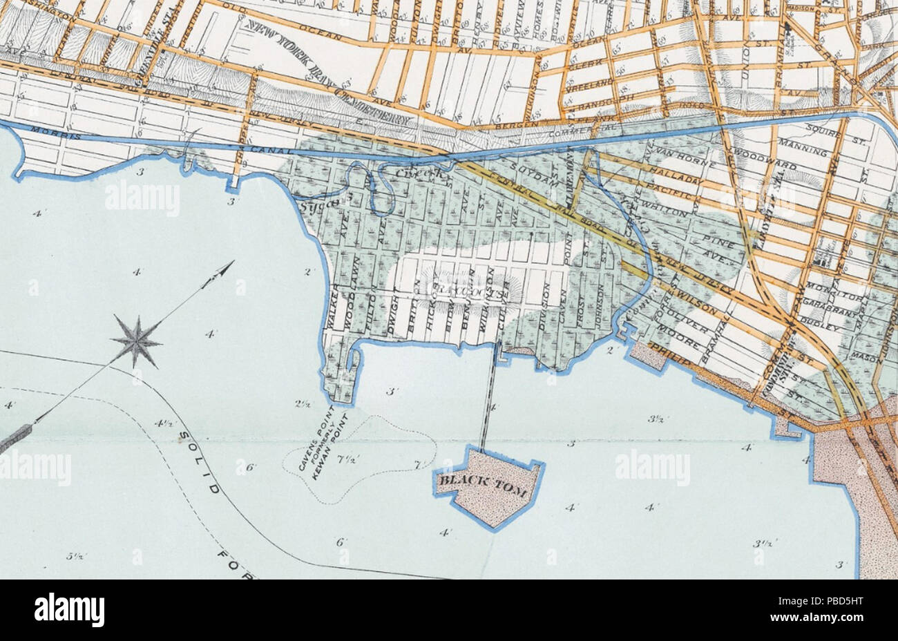 Hudson county map hi-res stock photography and images - Alamy