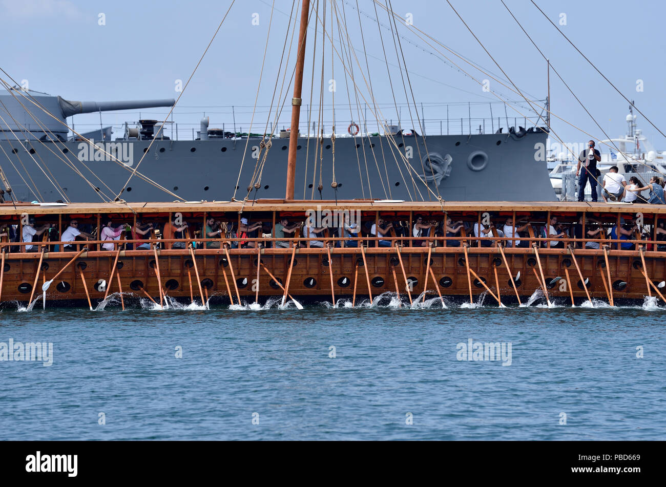 Greek trireme rowers hi-res stock photography and images - Alamy