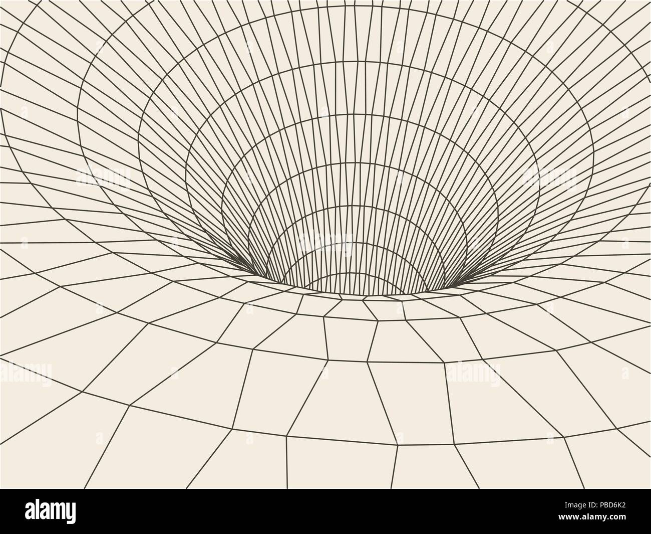 Abstract vector landscape background. Cyberspace grid. 3d technology ...