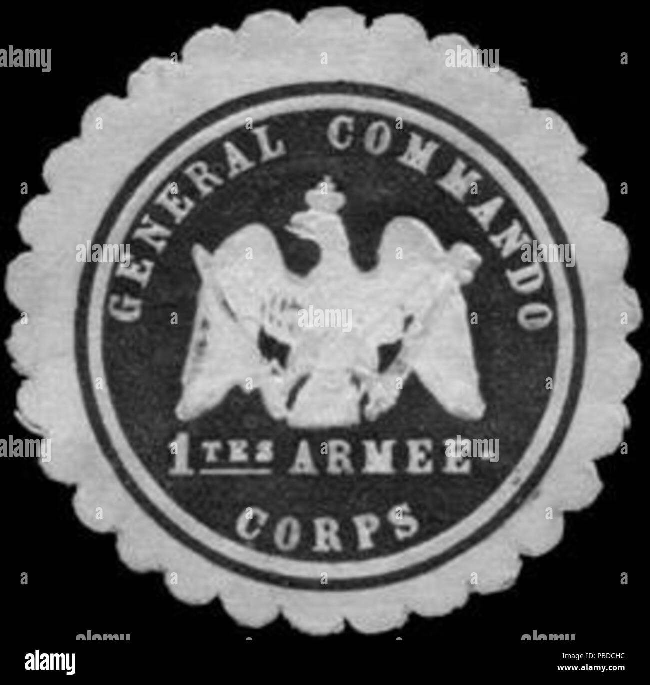 1390 Siegelmarke General Commando 1tes Armee - Corps W0238372 Stock ...