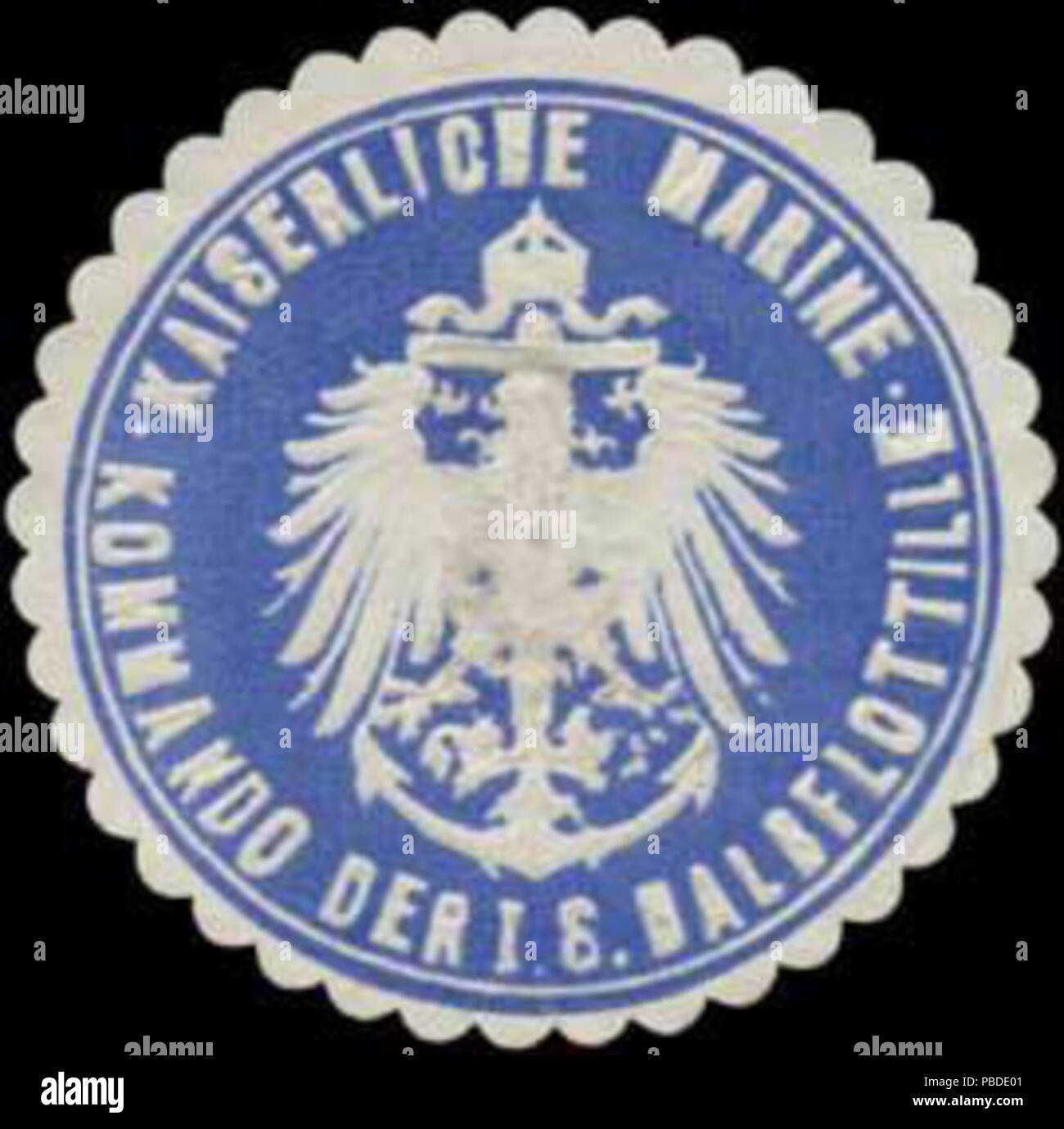 1410 Siegelmarke K. Marine Kommando der I. S Halbflottille W0357580 ...