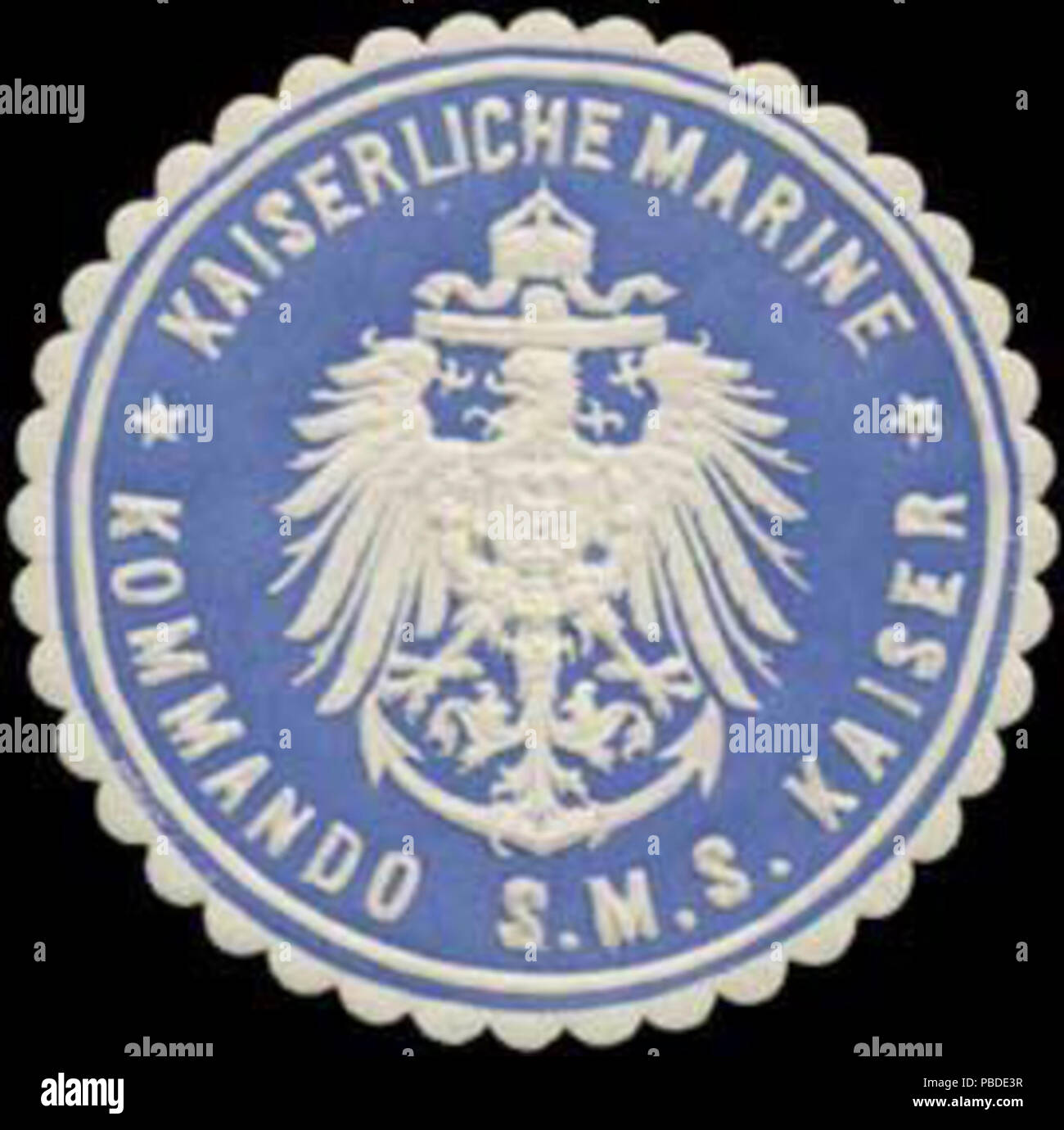 1412 Siegelmarke K. Marine Kommando S.M.S. Kaiser W0363992 Stock Photo ...