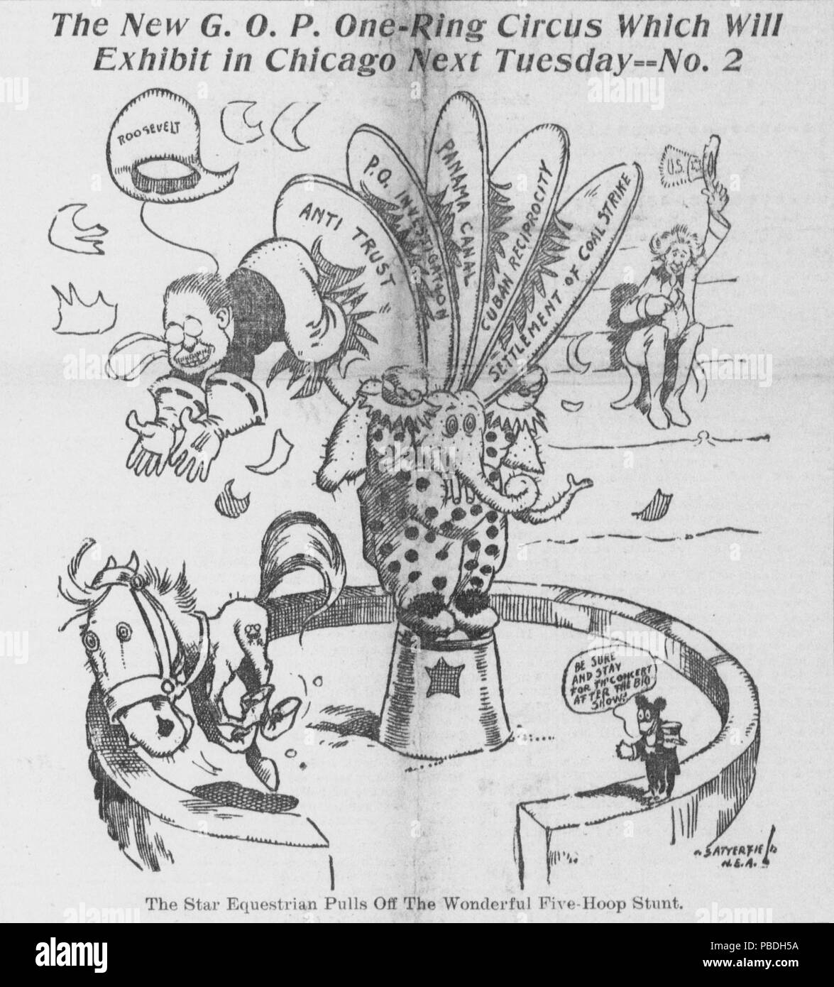 Cartoon circus Black and White Stock Photos & Images - Alamy