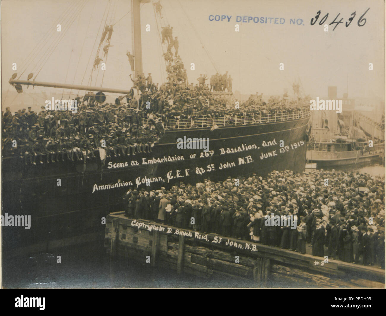 Scene at embarkation of 26th battalion and ammunition column cef hi-res ...