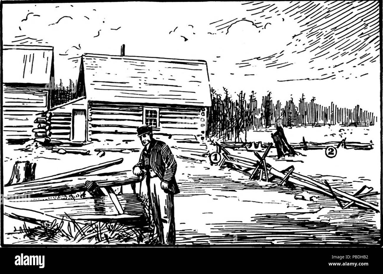 . An engraving of the scene of Donald Morrison's capture by authorities ...