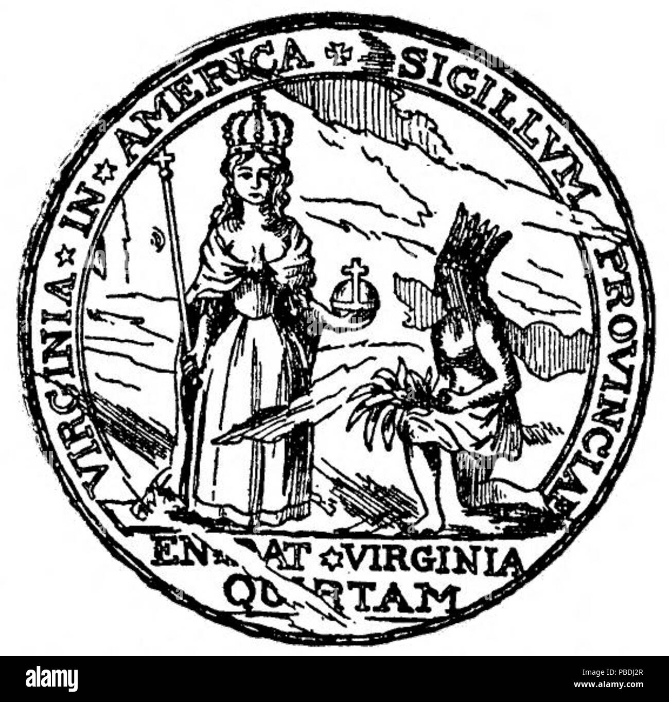 1302 Seal of Virginia - 1714 Stock Photo - Alamy