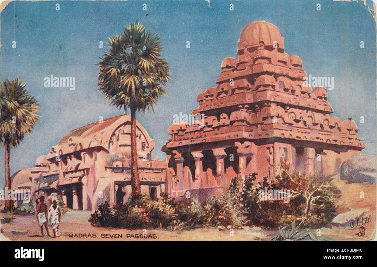 Seven pagodas of mahabalipuram hi-res stock photography and images - Alamy