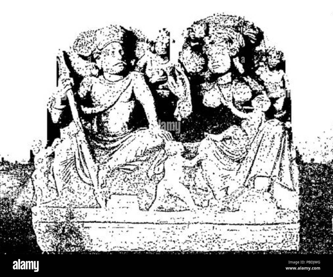 1311 Shah-ji-ki-Dheri Kubera and Hariti Stock Photo - Alamy