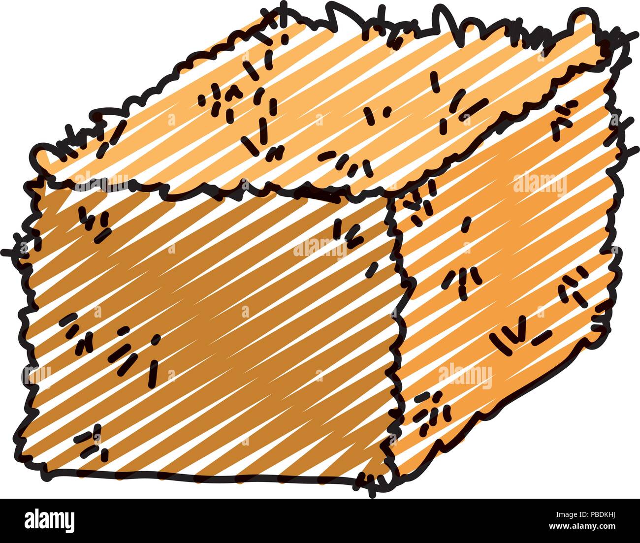 doodle farm straw bale nature agriculture Stock Vector Image & Art - Alamy