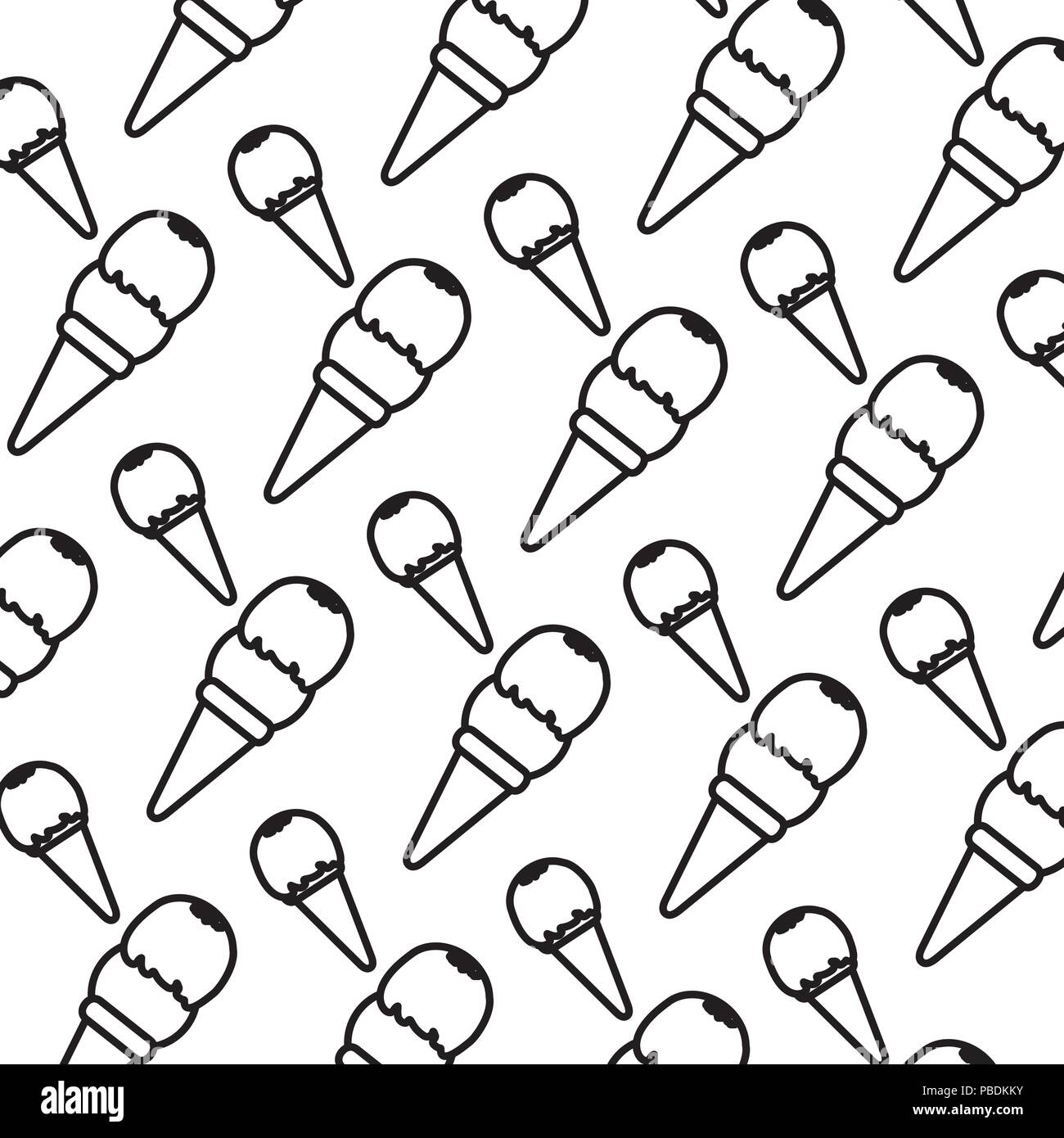 line ice cream with one and two balls background Stock Vector Image ...